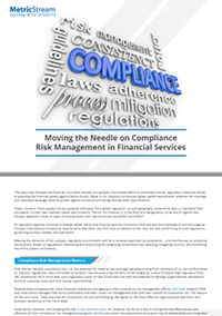Moving the Needle on Compliance Risk Management in Financial Services | MetricStream
